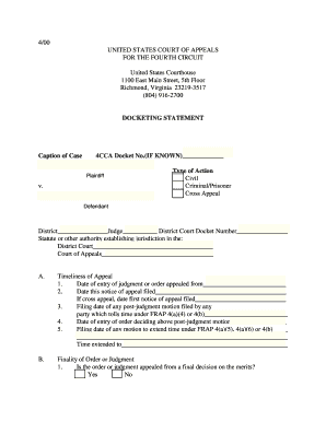 Fillable Online United States Court of Appeals for the Fourth Circuit ...