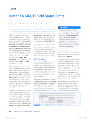 Fillable Online How to Fix MM/FI Field Status Errors Fax Email Print ...