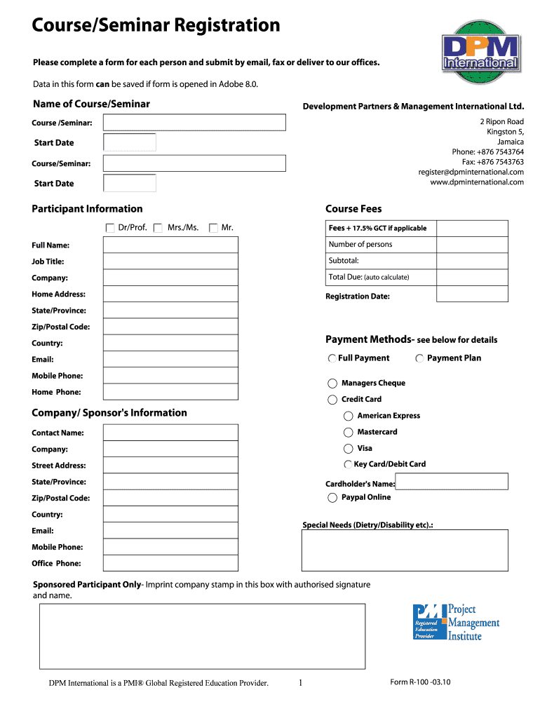 Fillable Online DPM-Registration-For - GovStrat Ltd Fax Email Print ...