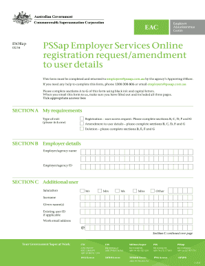 Fillable Online employer pss-css gov PSSap Employer Services Online ...