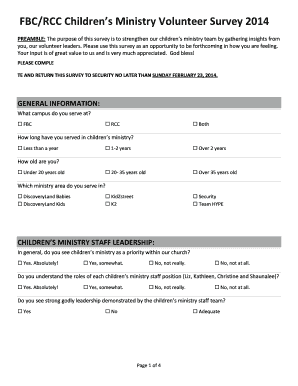 Fillable Online PREAMBLE: The purpose of this survey is to strengthen ...