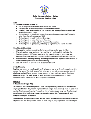 Fillable Online oxfordgardens rbkc sch Oxford Gardens Primary School ...