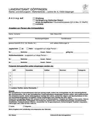 Ausfüllbar Online Ord Antrag EU-Waffenpass - landkreis-goeppingende Fax ...