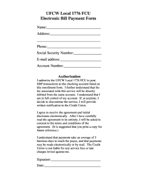 Fillable Online 1776creditunion UFCW Local 1776 FCU Electronic Bill ...