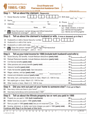 Fillable Online IL-1363 Circuit Breaker and Pharmaceutical Assistance ...