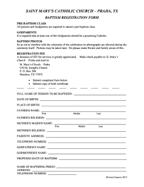 Fillable Online stmaryspraha Saint mary's catholic church praha, tx ...