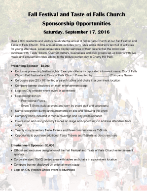 Fillable Online fallschurchva Fall Festival and Taste of Falls Church ...