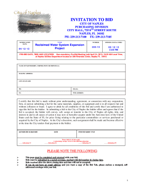 Fillable Online PRE-BID DATE TIME AND LOCATION Non-mandatory Pre-Bid ...