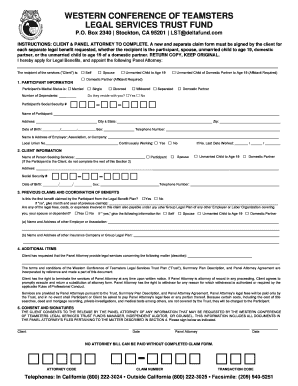 Fillable Online Teamsters Claim Form Fax Email Print - pdfFiller