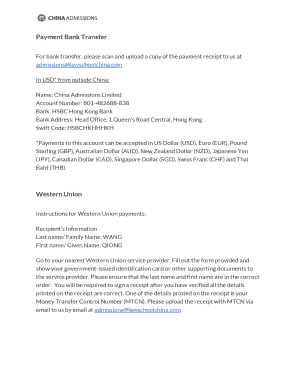 Fillable Online Payment Bank Transfer Fax Email Print - pdfFiller