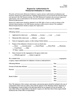 Fillable Online cmcrosedale Form 3010 AuthReqOrdLic - cmcrosedale Fax ...