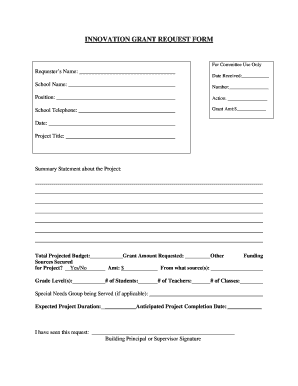Fillable Online blsfoundation INNOVATION GRANT REQUEST FORM - Buckeye ...