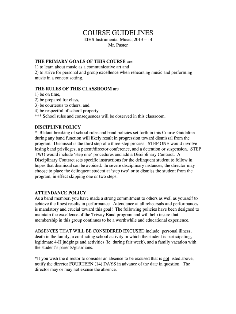 Fillable Online Information letter to 8th grade students and parents ...