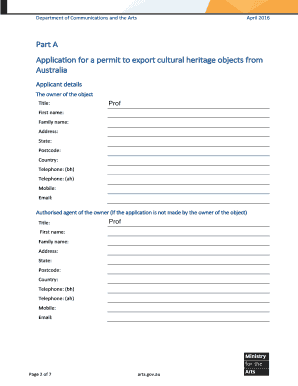Fillable Online Export bpermitb application for cultural heritage ...