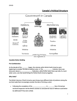 Fillable Online Canada's Political Structure Handout.PDF ...