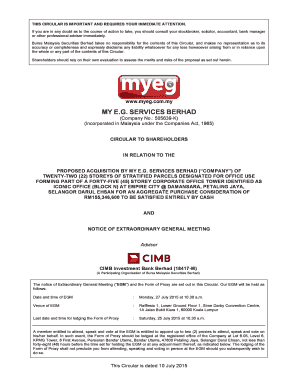 Fillable Online MY E.G. SERVICES BERHAD Fax Email Print - pdfFiller