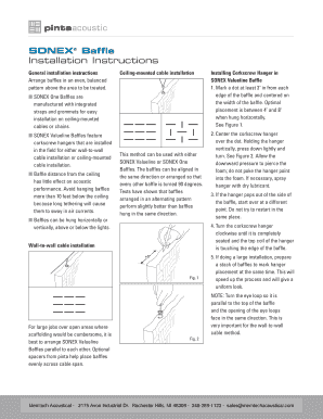 Fillable Online SONEX Rondo Baffles pinta SONEX Rondo Baffles ...
