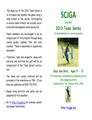 Fillable Online scjga to introduce and develop the game using a - scjga ...