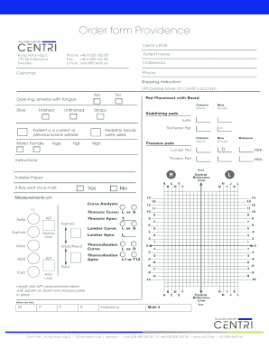 Fillable Online fillauer Order form Providence 888 775 0588 Fax Fax ...