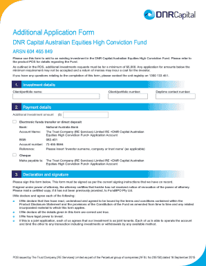 Fillable Online Additional Application bFormb - DNR bCapitalb Fax Email ...