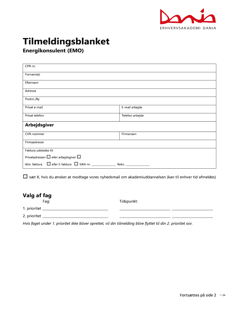Fillable Online eadania Privat email Fax Email Print - pdfFiller