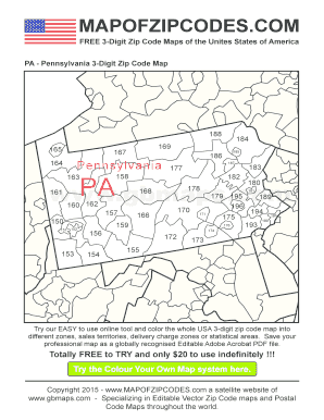 Fillable Online pa-pennsylvania-zip-code-map Fax Email Print - pdfFiller