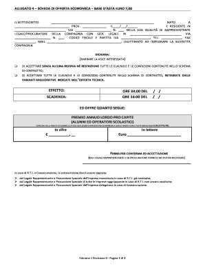 Compilabile Online liceokant ALLEGATO 4 SCHEDA DI OFFERTA ECONOMICA ...