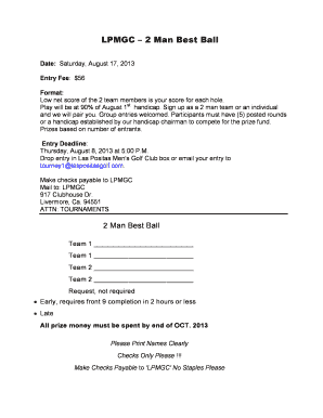 Fillable Online LPMGC 2 Man Best Ball Fax Email Print - pdfFiller