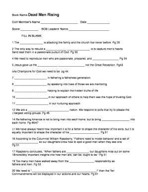 Fillable Online calvarynaperville Dead Men Rising Review - Calvary ...