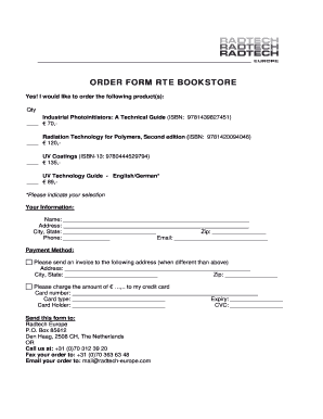 Fillable Online General order form 2010.doc Fax Email Print - pdfFiller