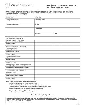 Fillable Online varmdo ANMLAN OM EFTERBEHANDLING AV FRORENAT OMRDE Anmlan om Fax Email Print ...