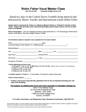 Fillable Online tuolumnecountyarts R Fisher Registration Form ...