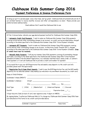 Fillable Online Payment Preferences amp Invoice Preferences Form Fax ...