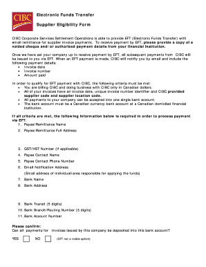 Fillable Online CIBC Corporate Services Accounts Payable department ...