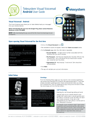 Fillable Online Visual Voicemail - Android Fax Email Print - pdfFiller