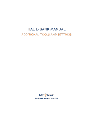 Fillable Online HAL E-BANK MANUAL Fax Email Print - pdfFiller