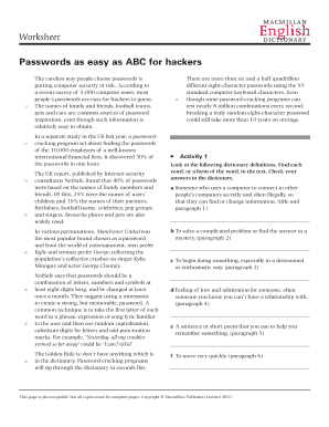 Fillable Online Passwords as easy as ABC for hackers Fax Email Print ...