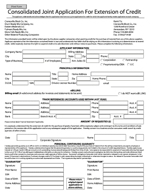 Fillable Online Print Form Consolidated Joint Application For Extension ...