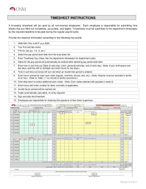 Fillable Online TIMESHEET INSTRUCTIONS Fax Email Print - pdfFiller