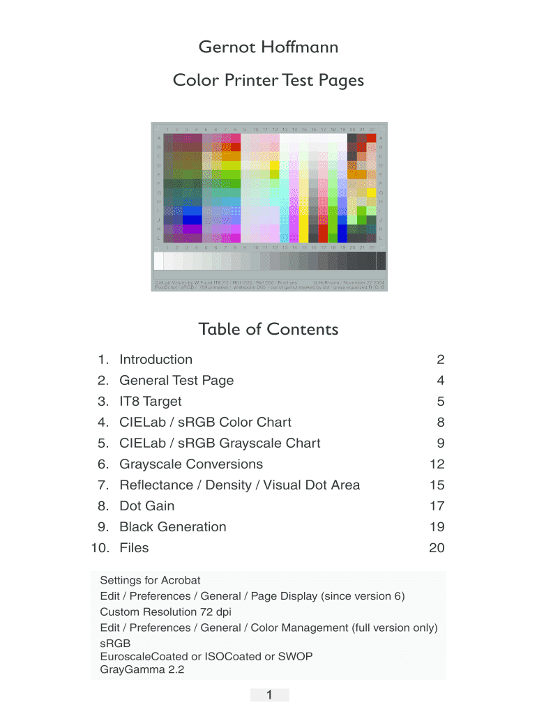 Fillable Online Color Printer Test Pages Fax Email Print - pdfFiller