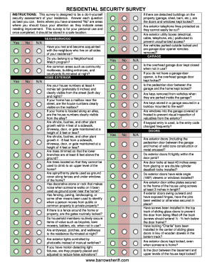 Fillable Online Home Security Survey - Barrow County Sheriffs Office ...