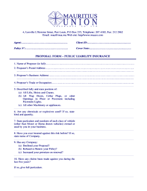 Fillable Online Public Liability.PDF Fax Email Print - pdfFiller