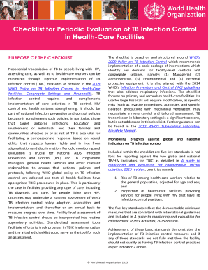 Fillable Online Checklist for Periodic Evaluation of TB Infection ...