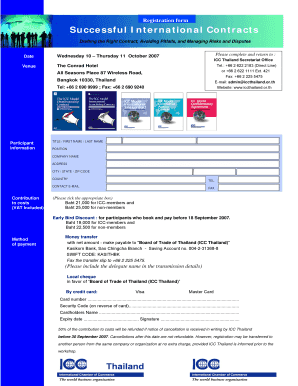 Fillable Online Registration form Successful International Contracts ...
