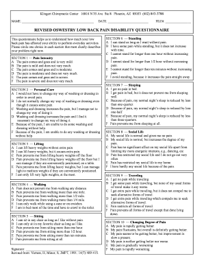 Fillable Online Klingert Chiropractic Center 16816 N 35 Ave Ste 8 ...