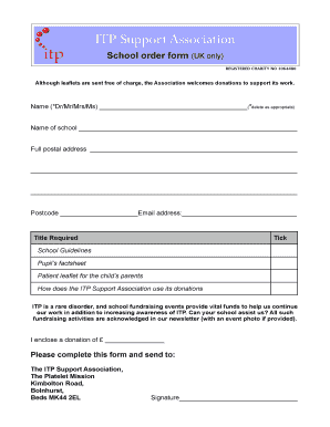 Fillable Online ITP Support Association Fax Email Print - pdfFiller