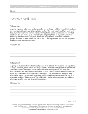 Fillable Online Positive SelfTalk Fax Email Print - pdfFiller