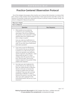 Fillable Online Practice-Centered Observation Protocol Fax Email Print ...