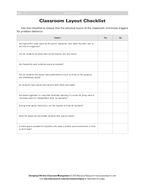 Fillable Online Classroom Layout Checklist - Amazon Web Services Fax ...
