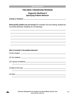 Fillable Online Reproducible TWO-WEEK TURNAROUND PROGRAM Fax Email ...